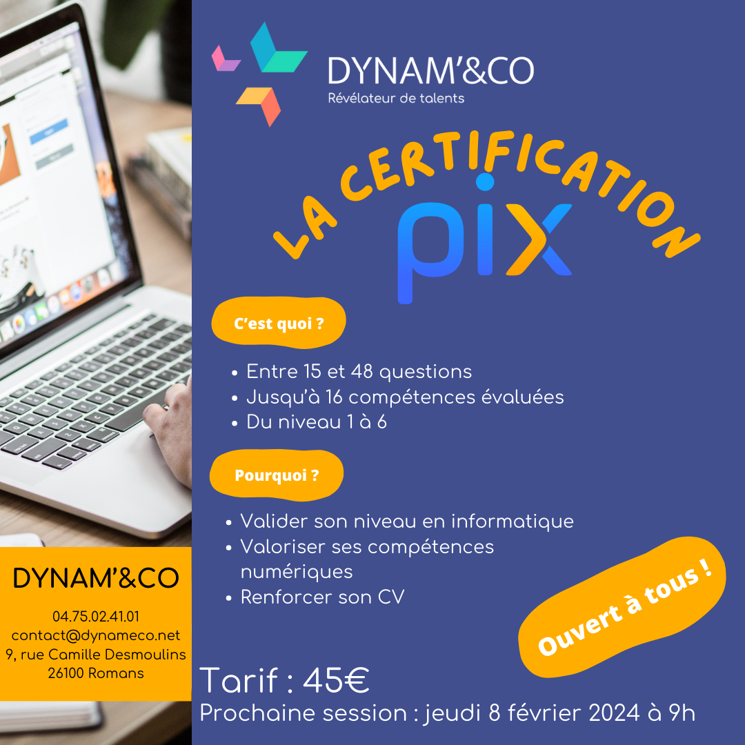 Passez la certification PIX avec DYNAM'&CO ! - DYNAM'&CO